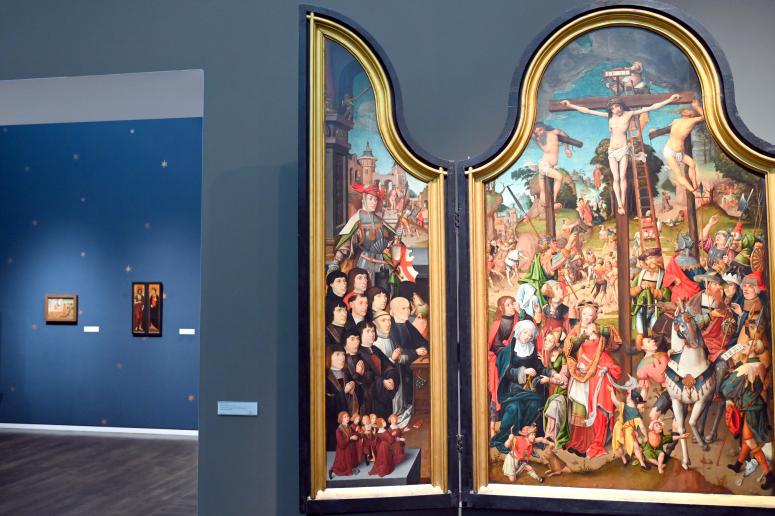 Triptychon mit der Kreuzigung Christi ("Kievit-Triptychon"), Meister von Delft, um 1500